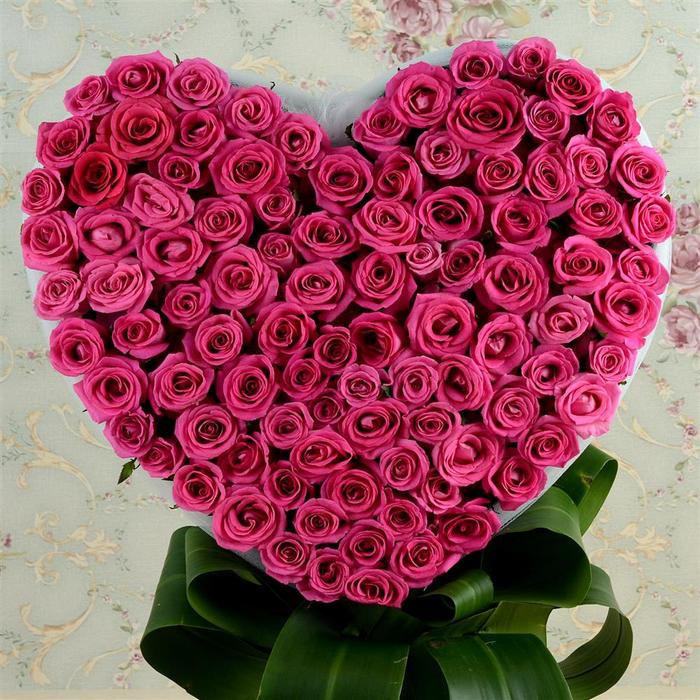 Pink Rose Heart | Flowers