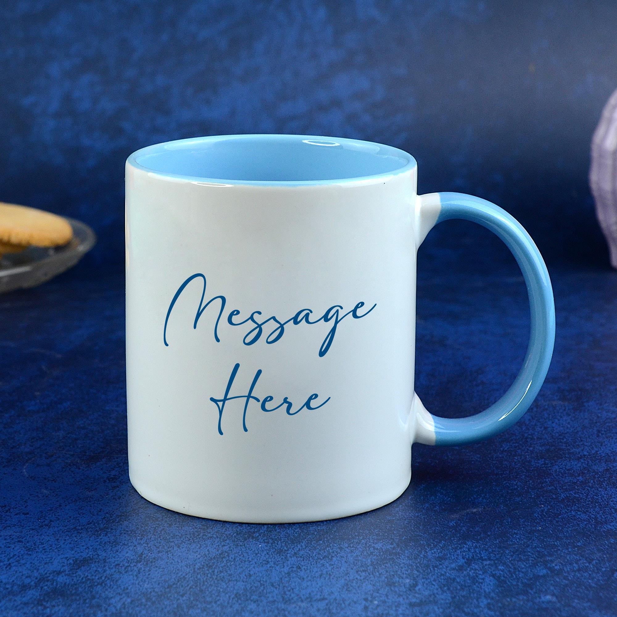 Inner Light Blue Personalised Mug, Personalized Photo Mugs