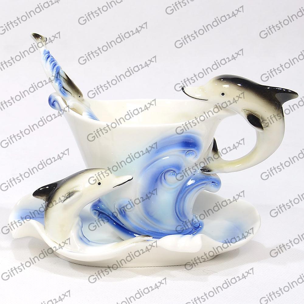 Dolphin Cup Set Showpiece | Home Decor