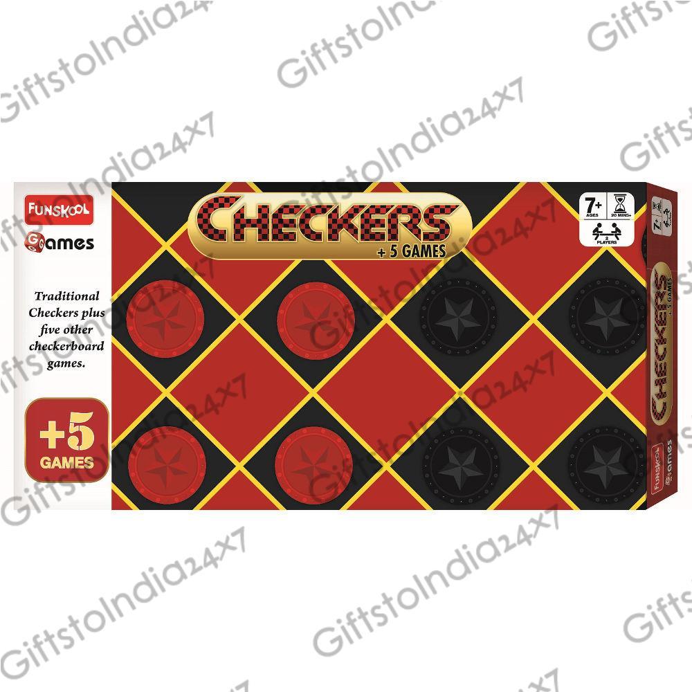 Funskool Checkers 5 Board Game, Gifts for Kids