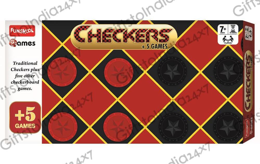 Funskool Checkers 5 Board Game, Gifts for Kids