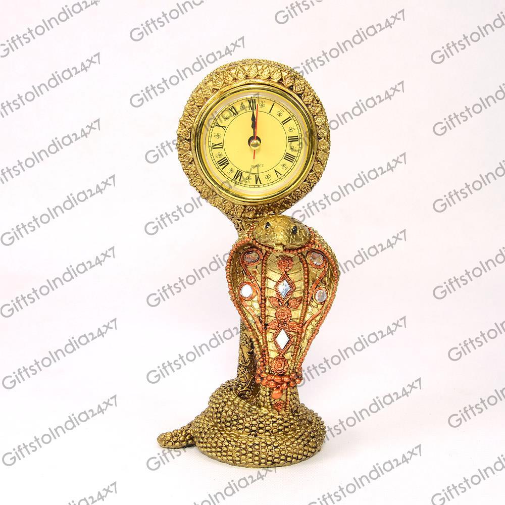 Exclusive Snake Showpiece with a Clock | Clocks