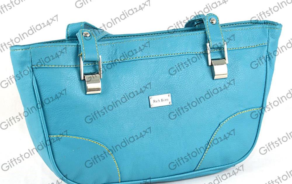 Blue Ladies Handbag, Beautiful Hand Bags for Her