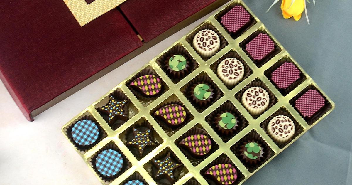 Maroon Chocolate Box, Handmade Chocolates