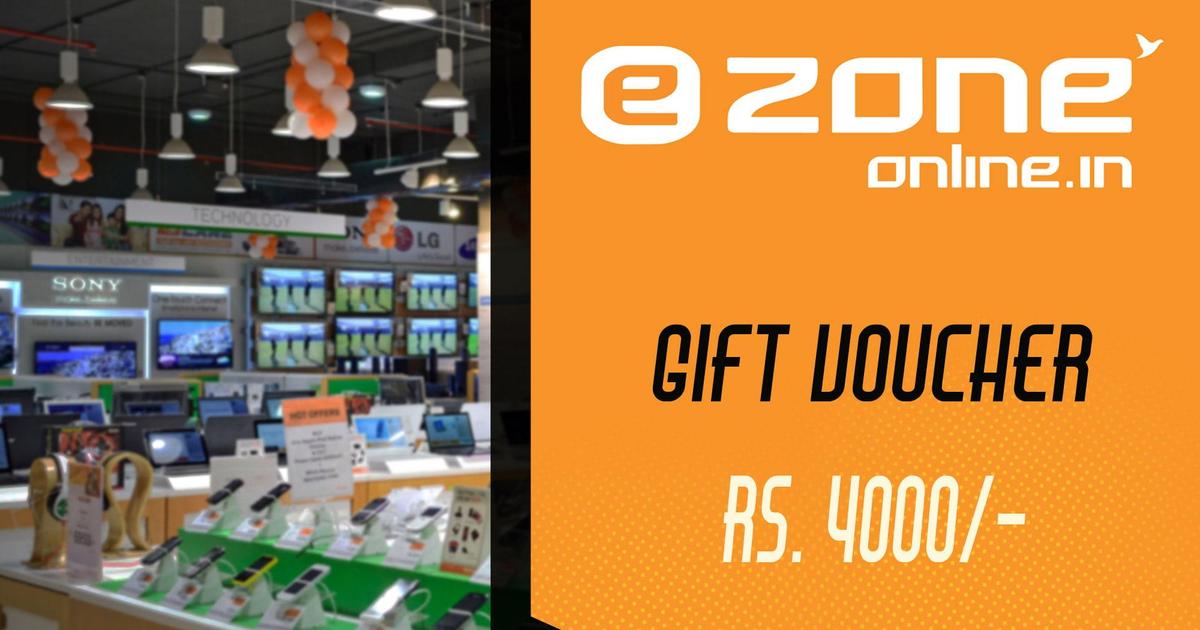 ezone Gift Voucher Rs4000 | Gift Cards, India