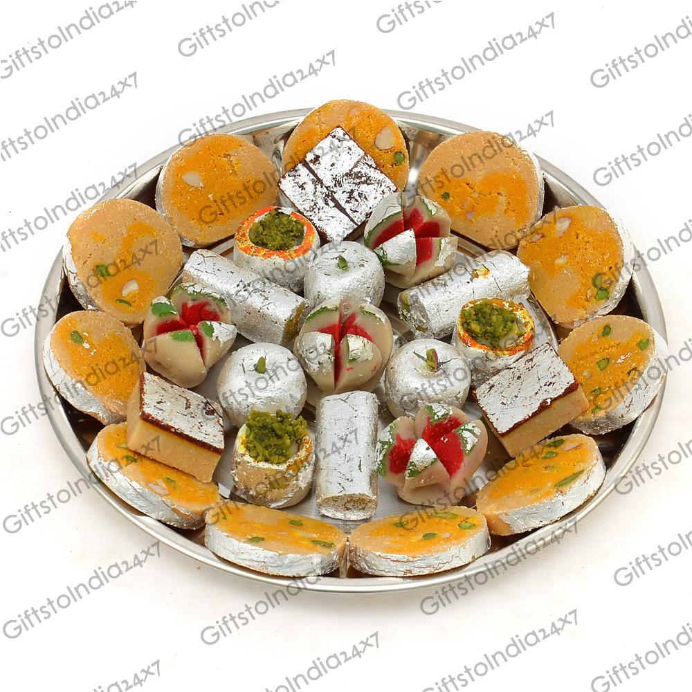 Delicious Mixed Sweets Thali, Sweets
