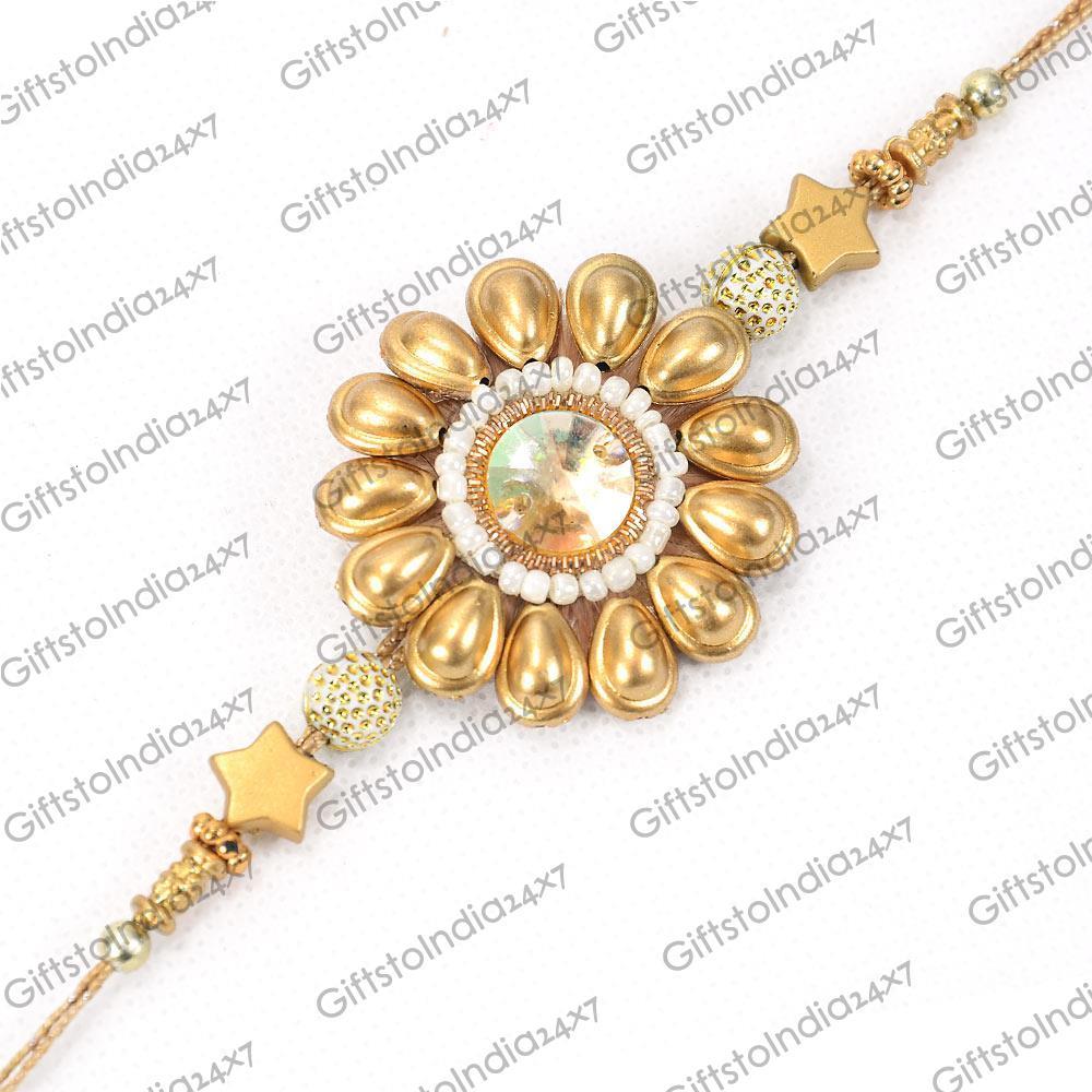 Bright Golden Colored Rakhi | Rakhi