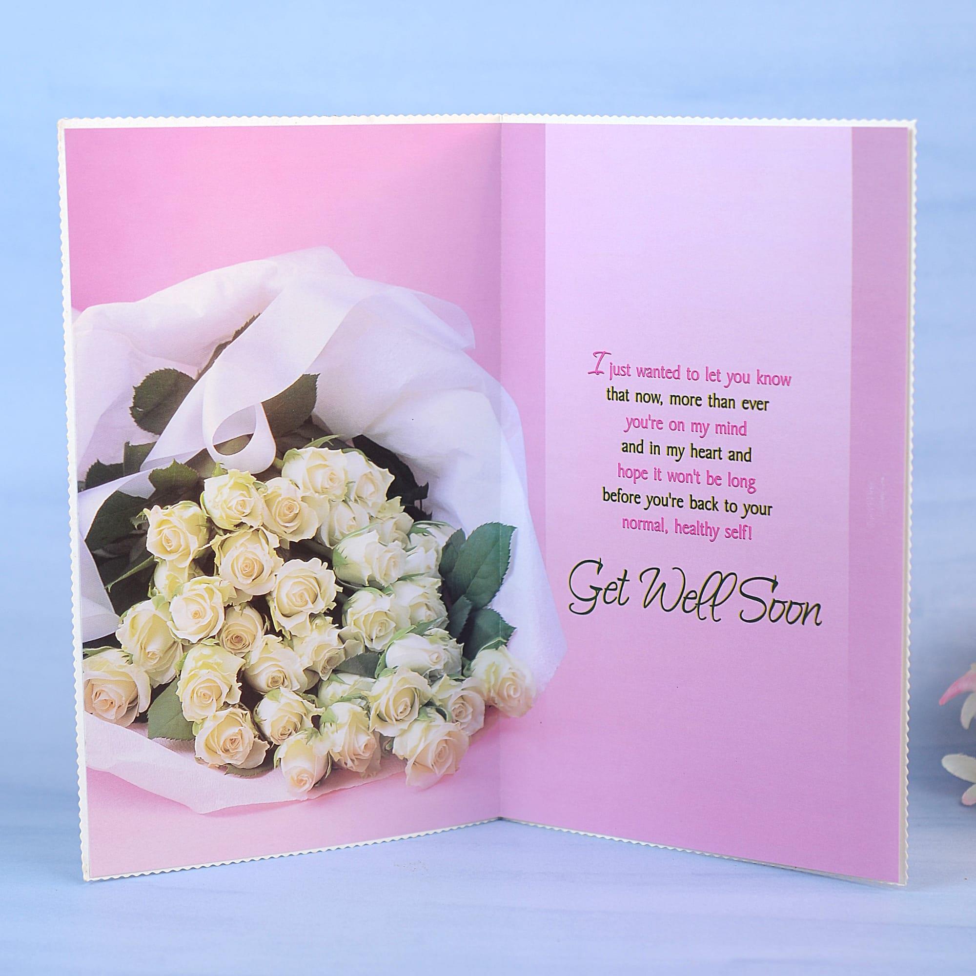 Sweet Pink Get Well Soon Card | Get Well Soon Cards