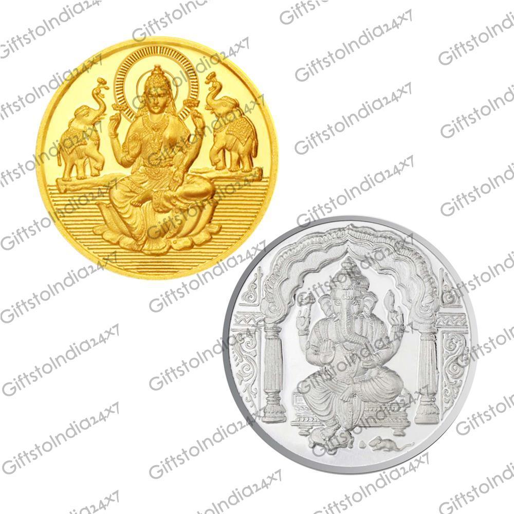Laxmi Gold silver Coin 0.5 Grams | Spiritual Gifts