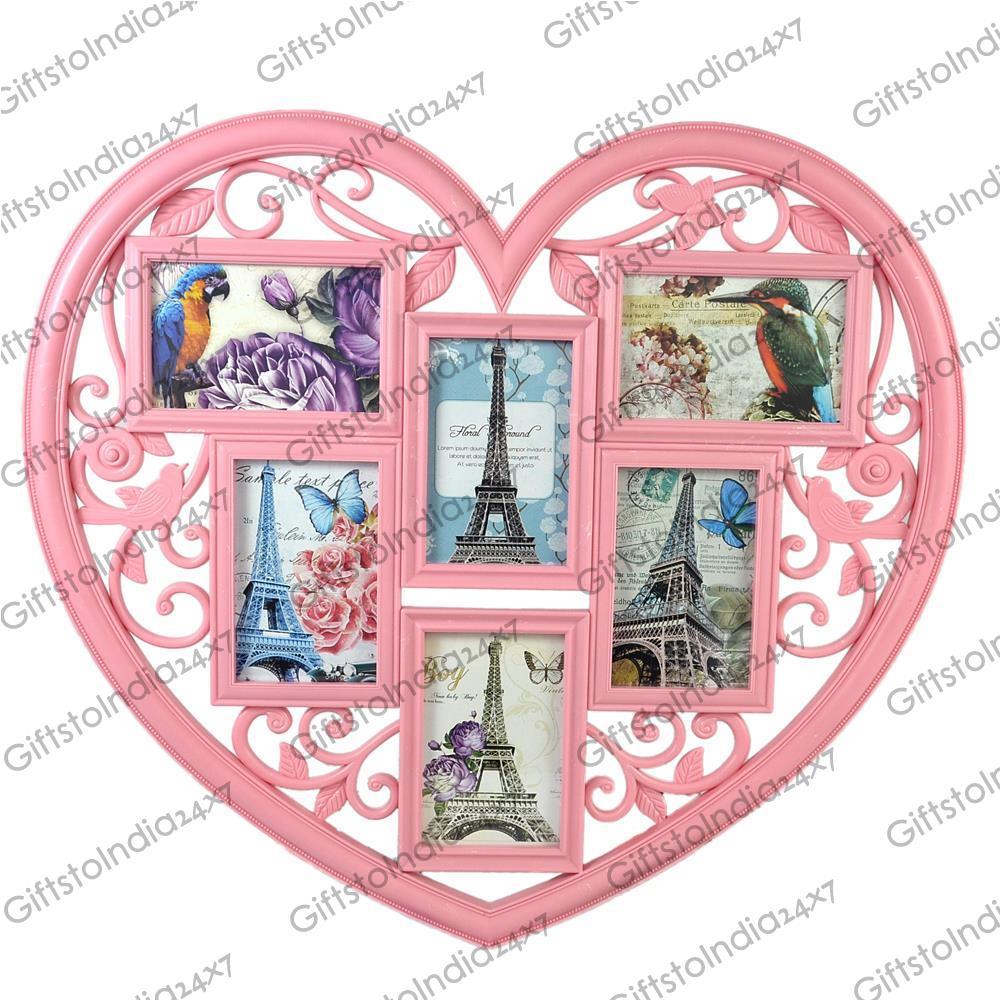 Pink Heart Shaped Photo Frame | Personalized Gifts