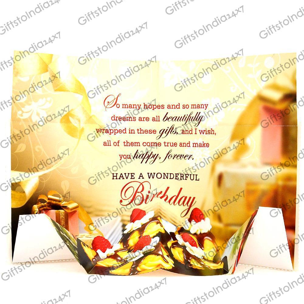 Alluring Yellow Birthday Card, Birthday Greeting Cards