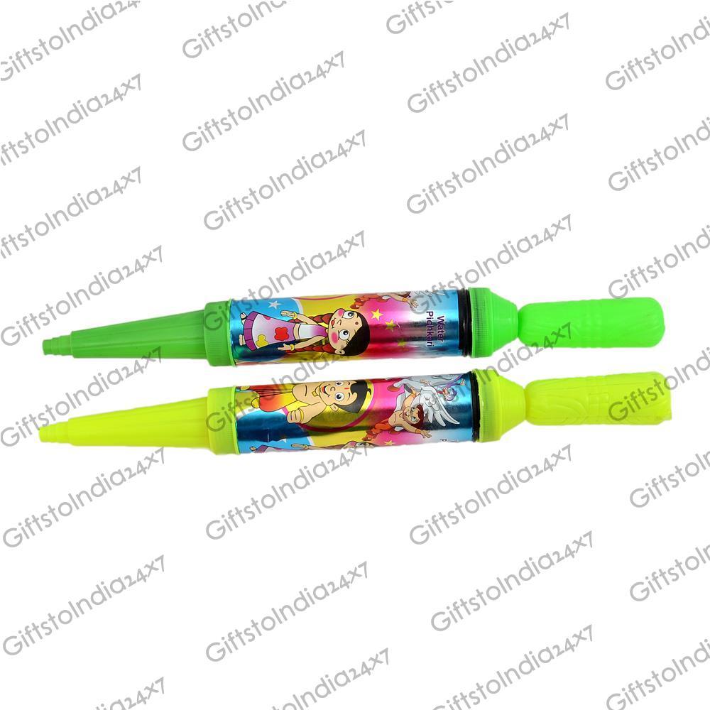 Yellow Green Pichkari Set, Colors & Pichkaris on Holi