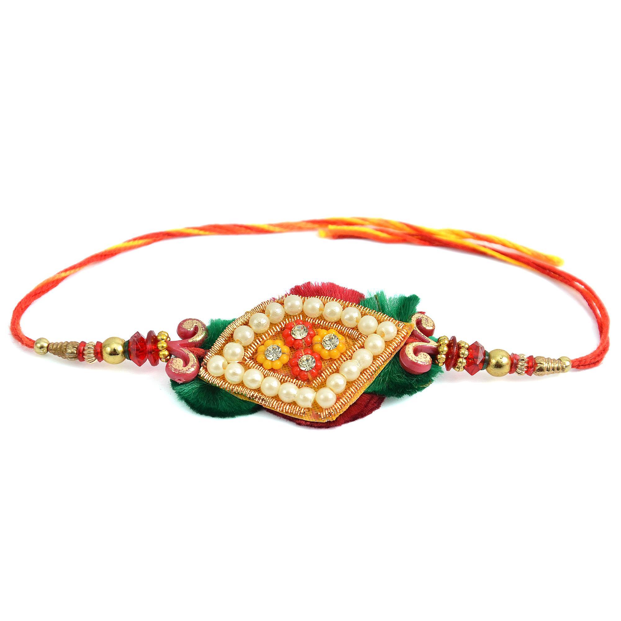 Gorgeous Diamond Shaped Rakhi | Rakhis