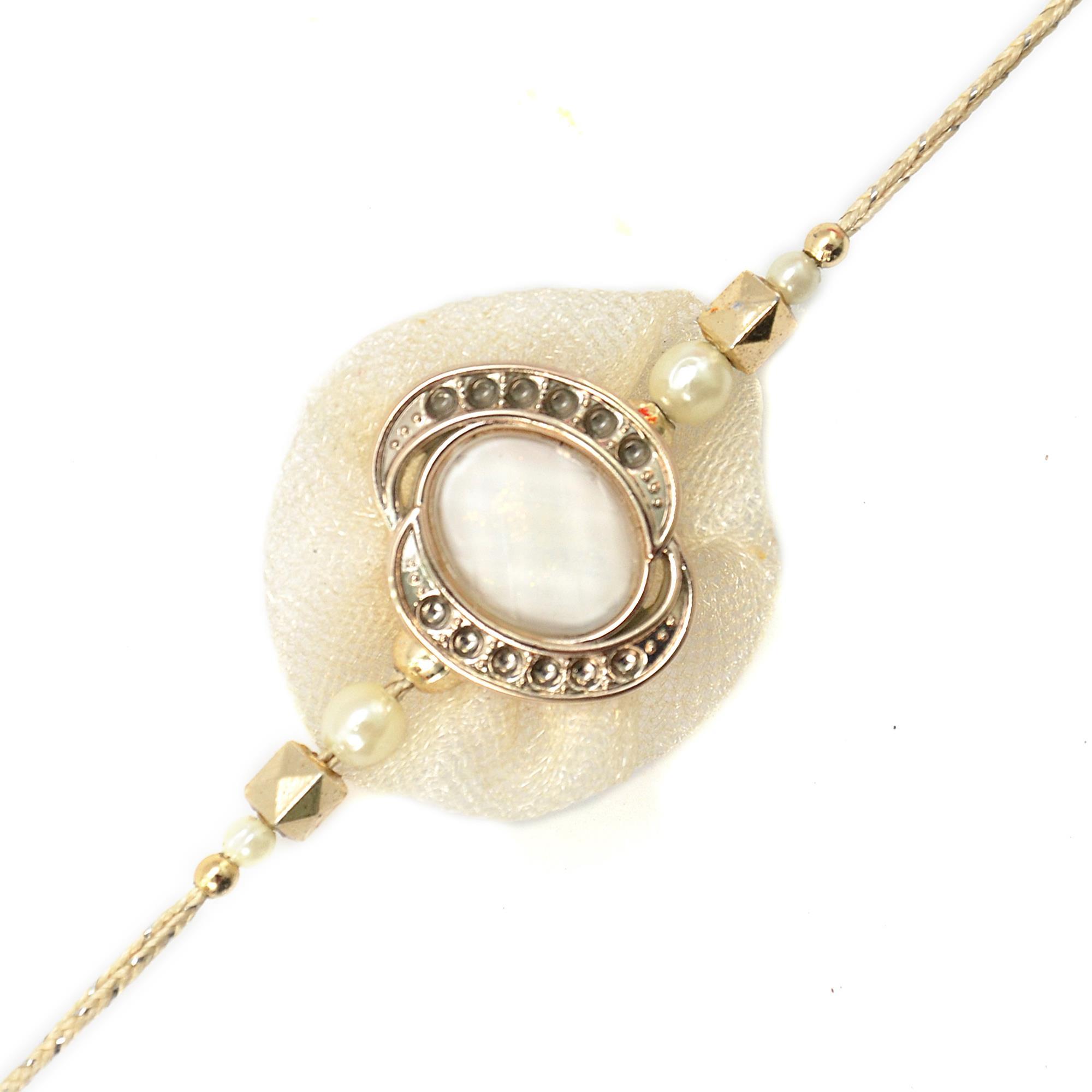 Elegant Off-White Rakhi | Rakhis