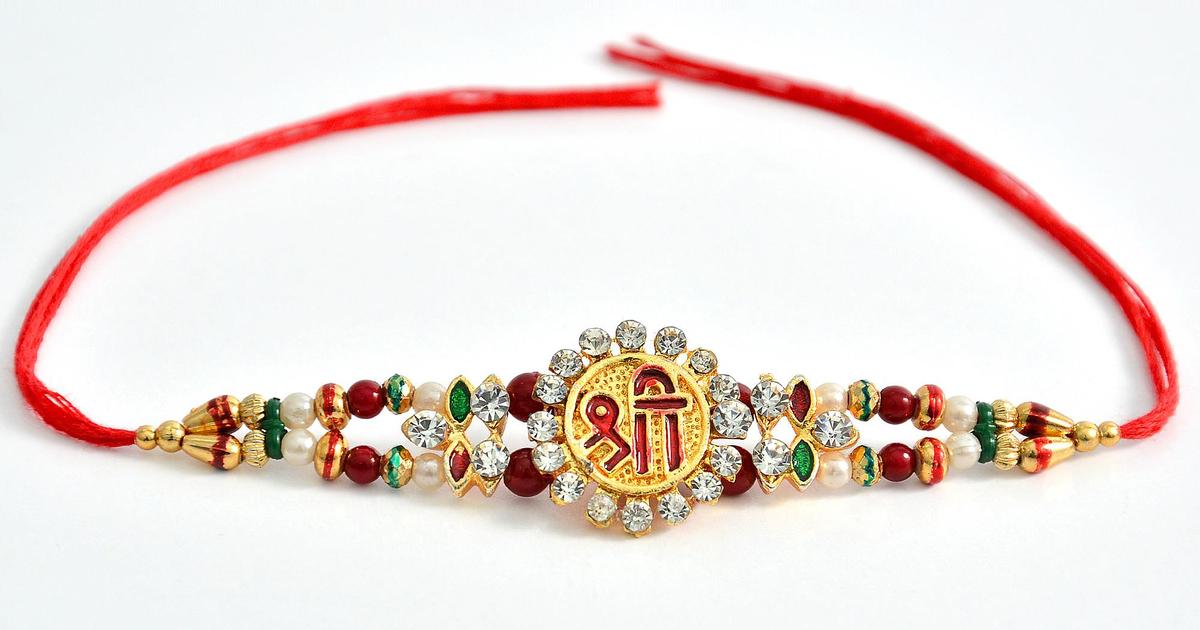 Grand Red Shree Rakhi | Rakhis
