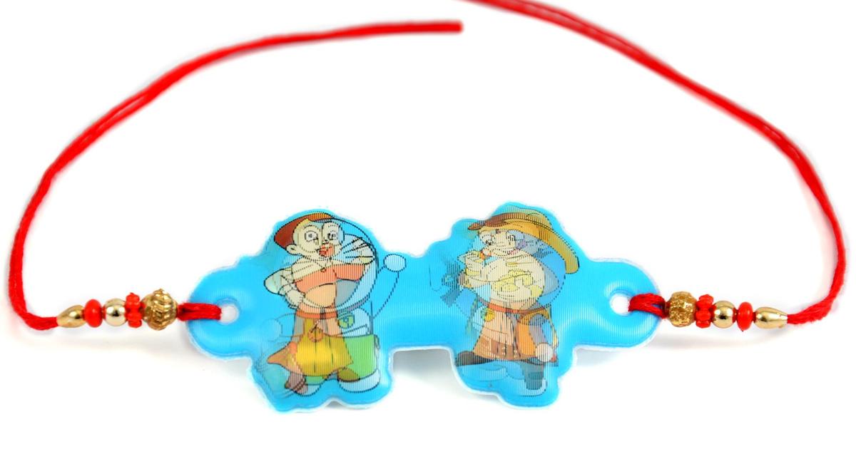 Pretty Blue 3D Rakhi For Kids | Rakhis