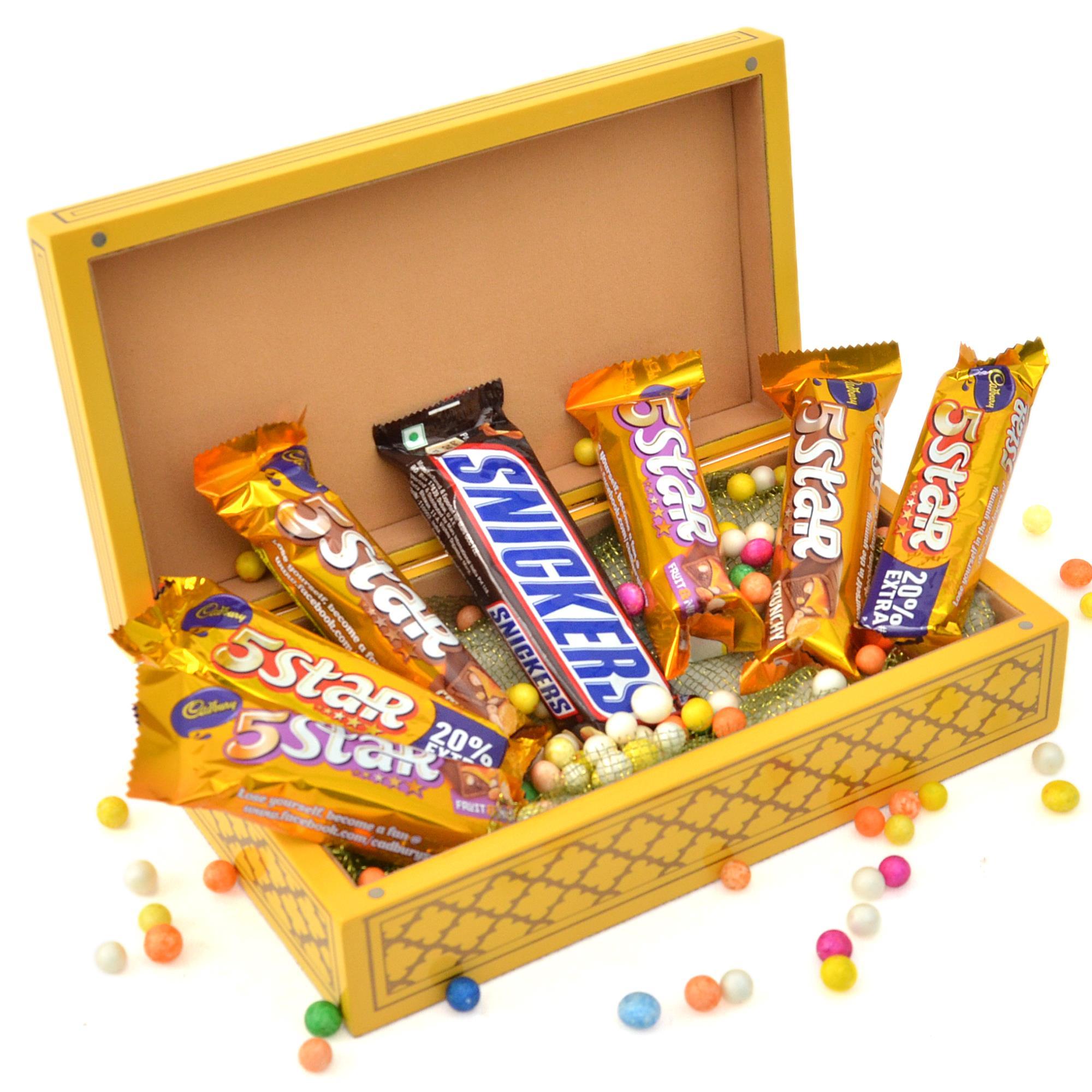 Box of Five Star and Snickers | Gift Baskets
