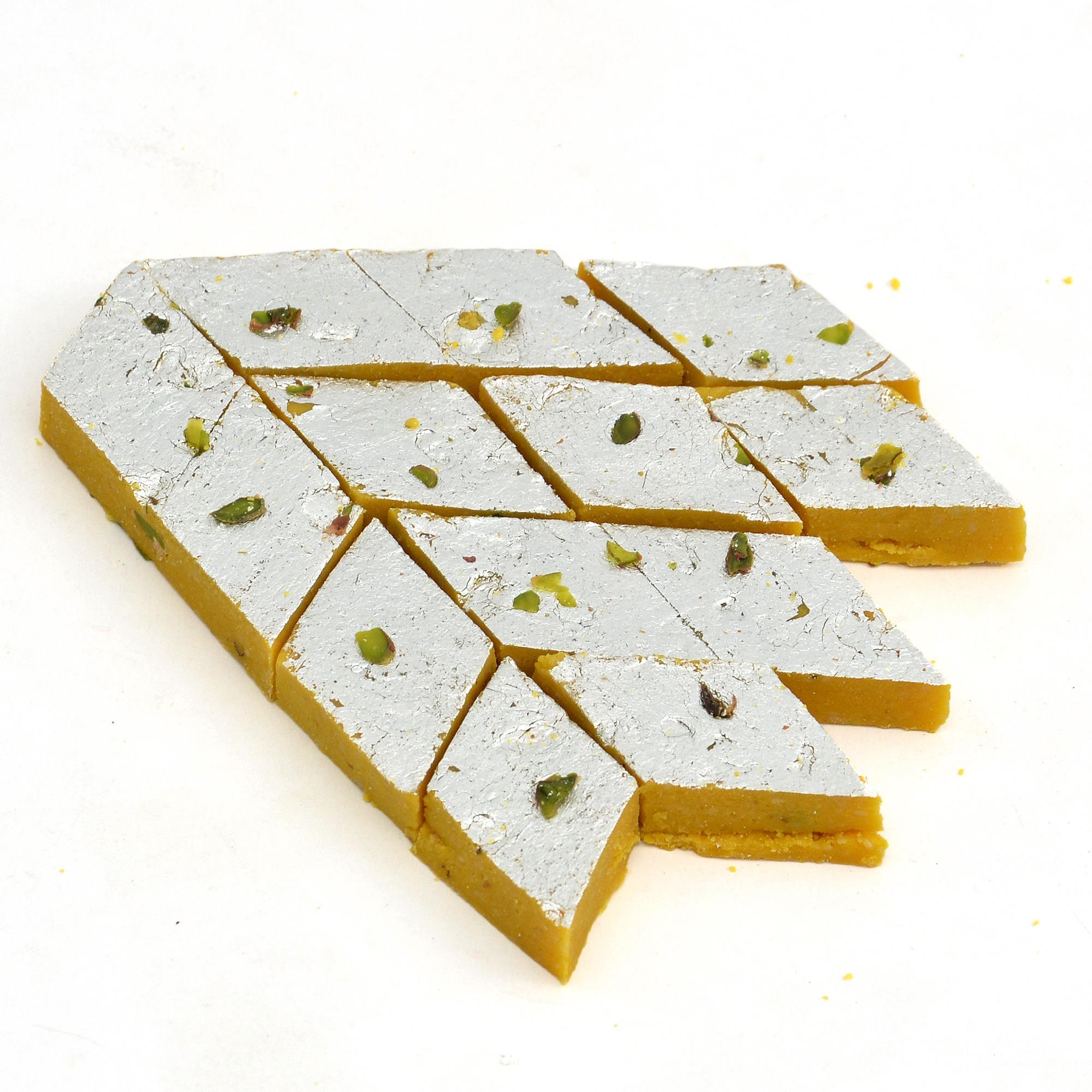 Kaju Kesar Barfi - 250 gms, Exclusive Sweets
