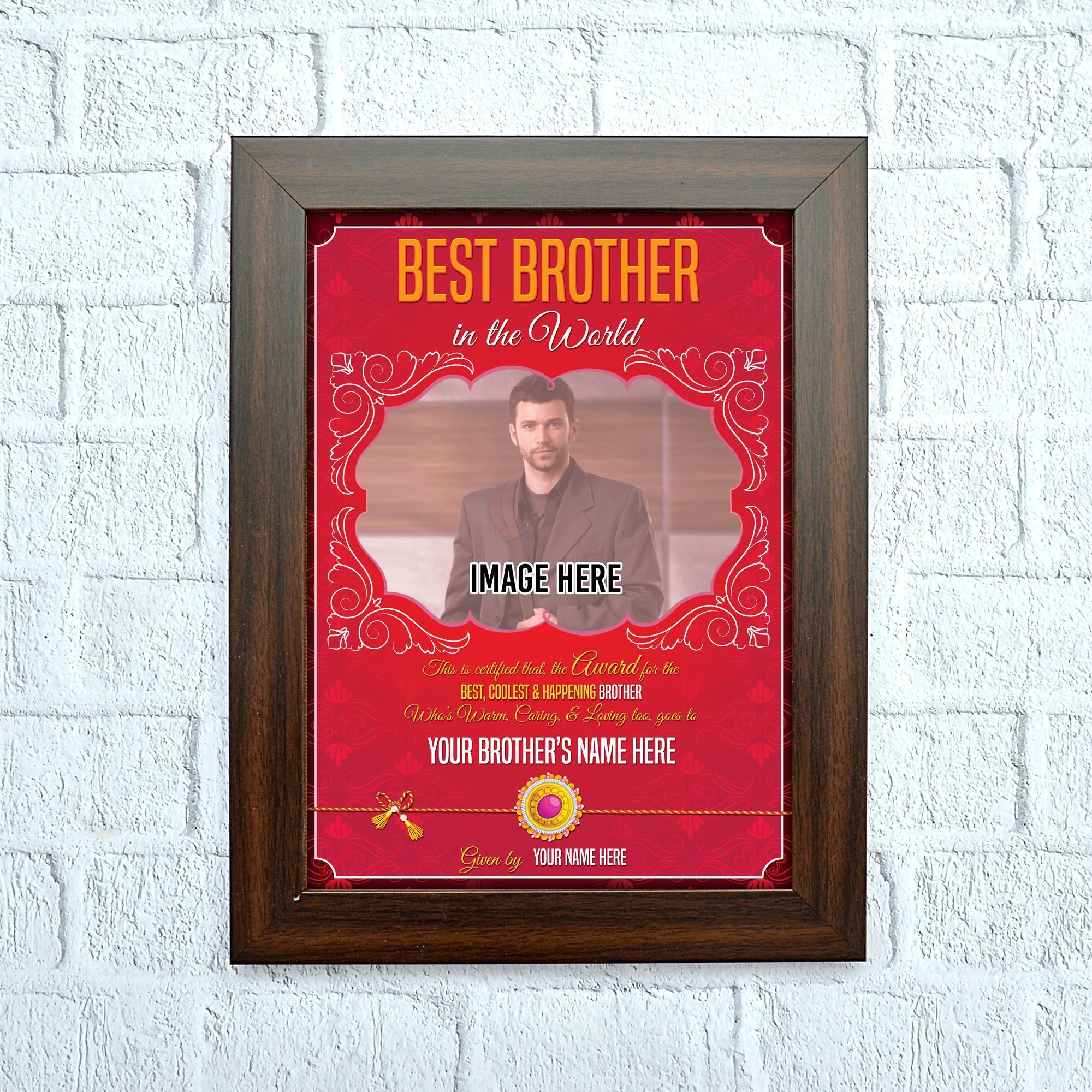 Best Brother in the World, Personalized Photo Frames