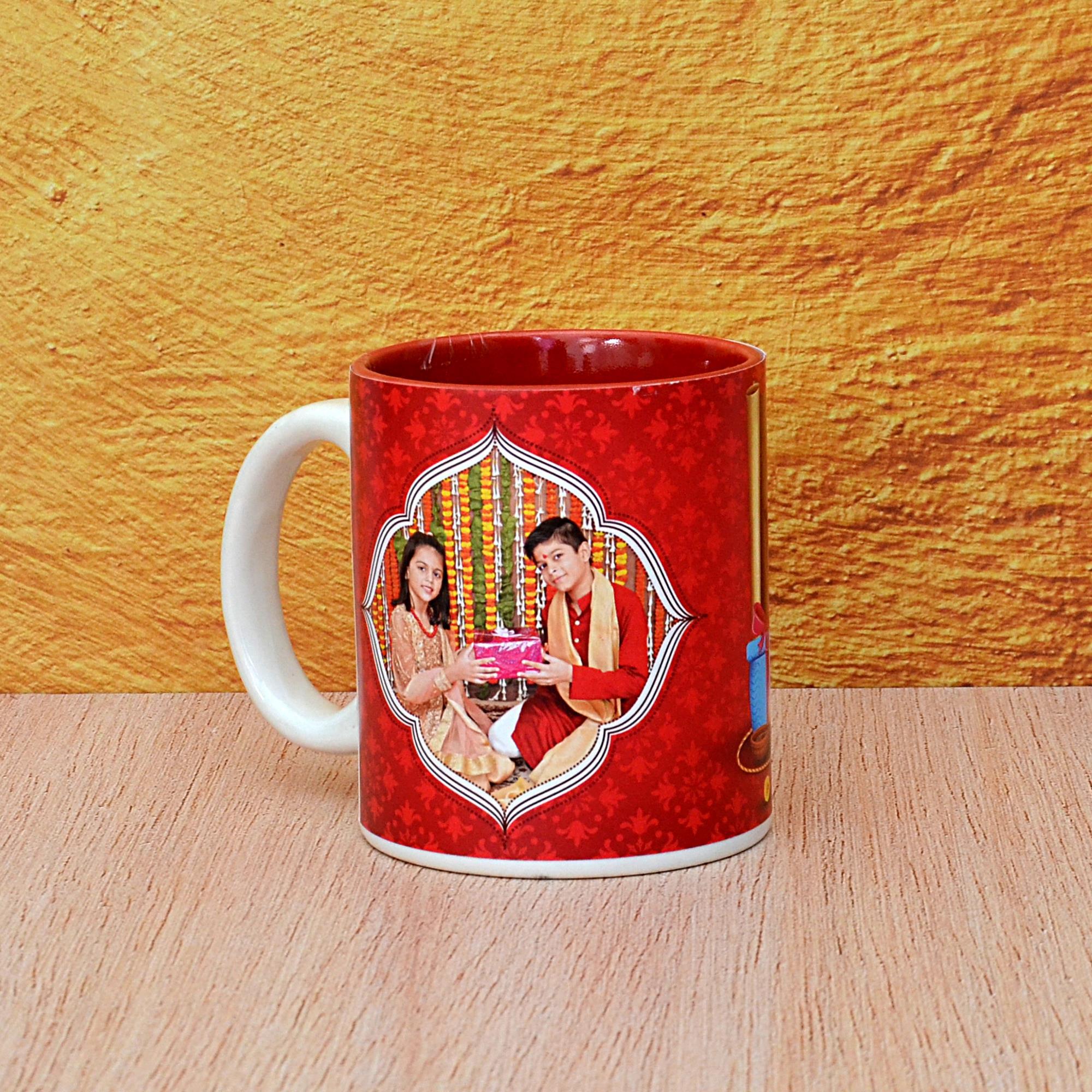 Radiant Red Rakhi Mug | Rakhi Personalised