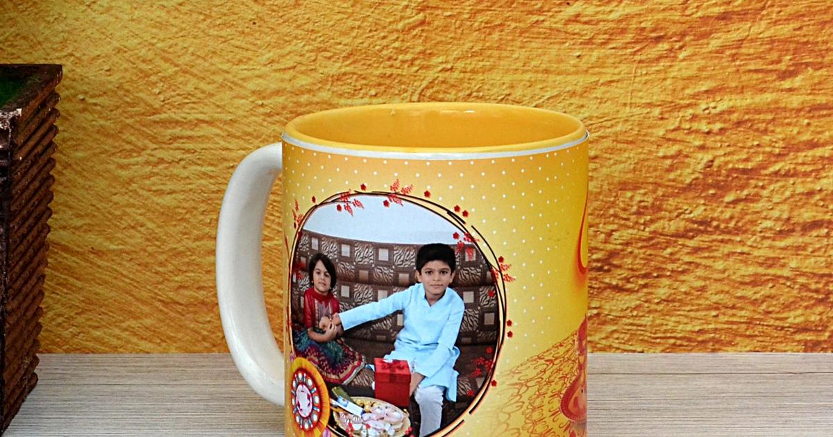 Yellow Raksha Bandhan Mug | Rakhi Personalised