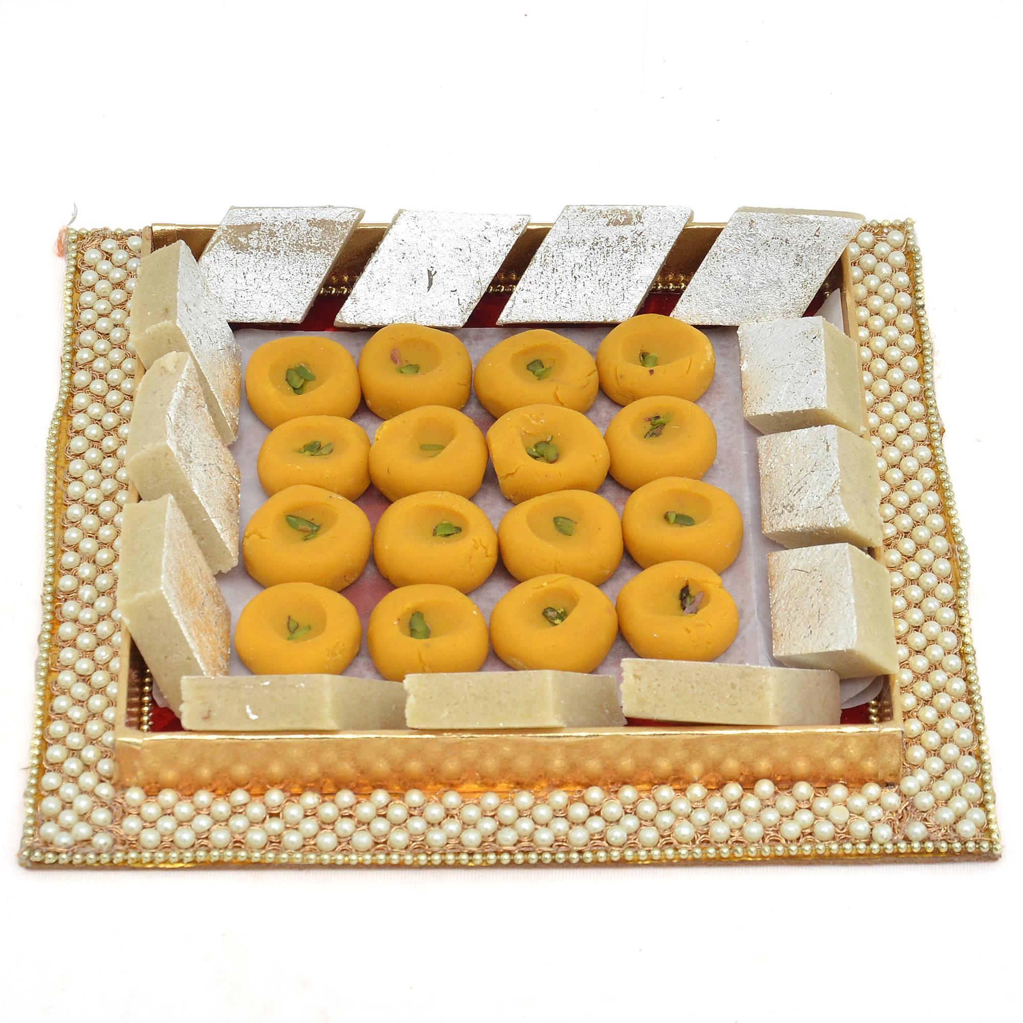 Tray of Barfi and Peda | Exclusive Thalis