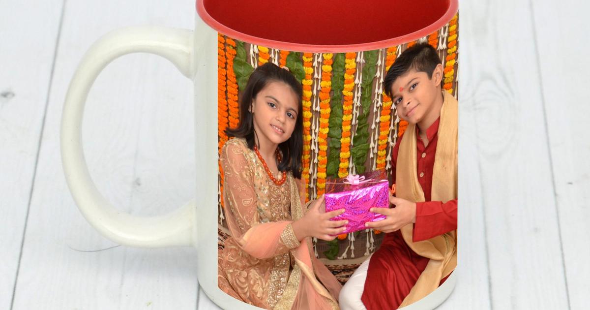 Classy Red Raksha Bandhan Mug | Rakhi Personalised