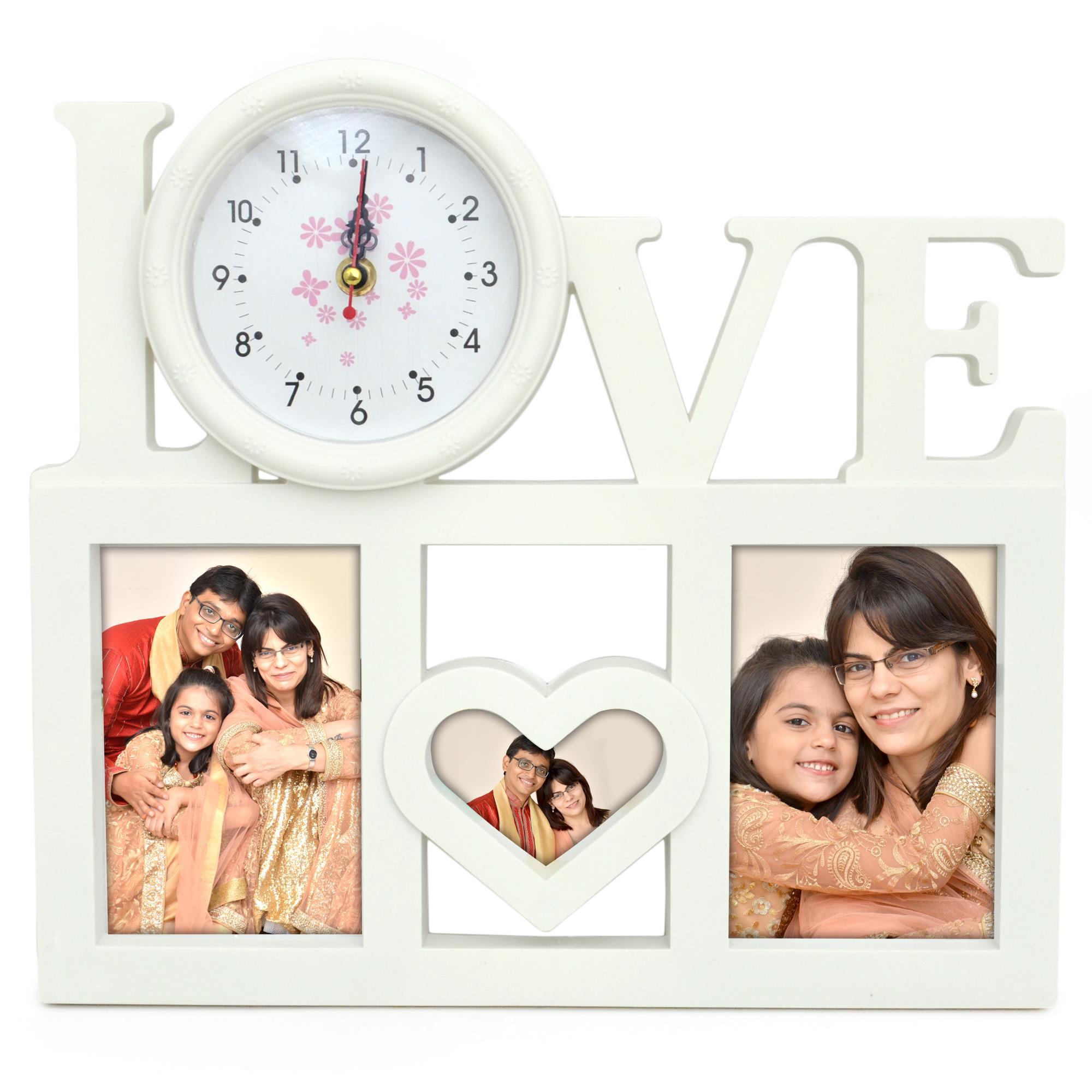 Love Clock cum Personalized Photo Frame | Personalized Gifts