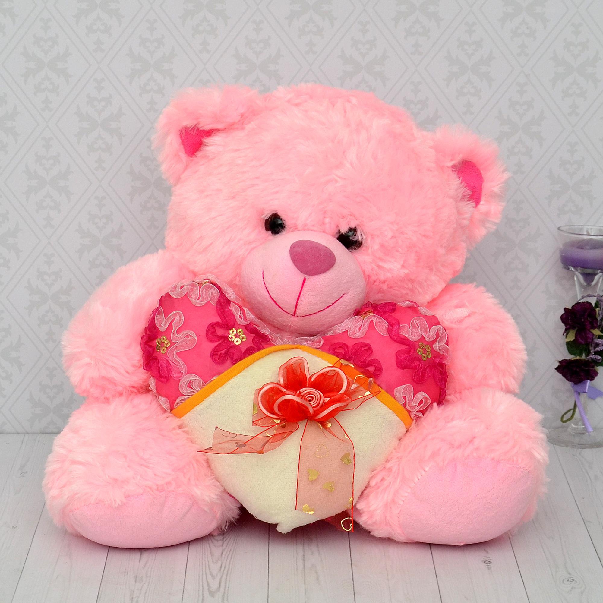 Cute Pink Fluffy Teddy | Soft Toys