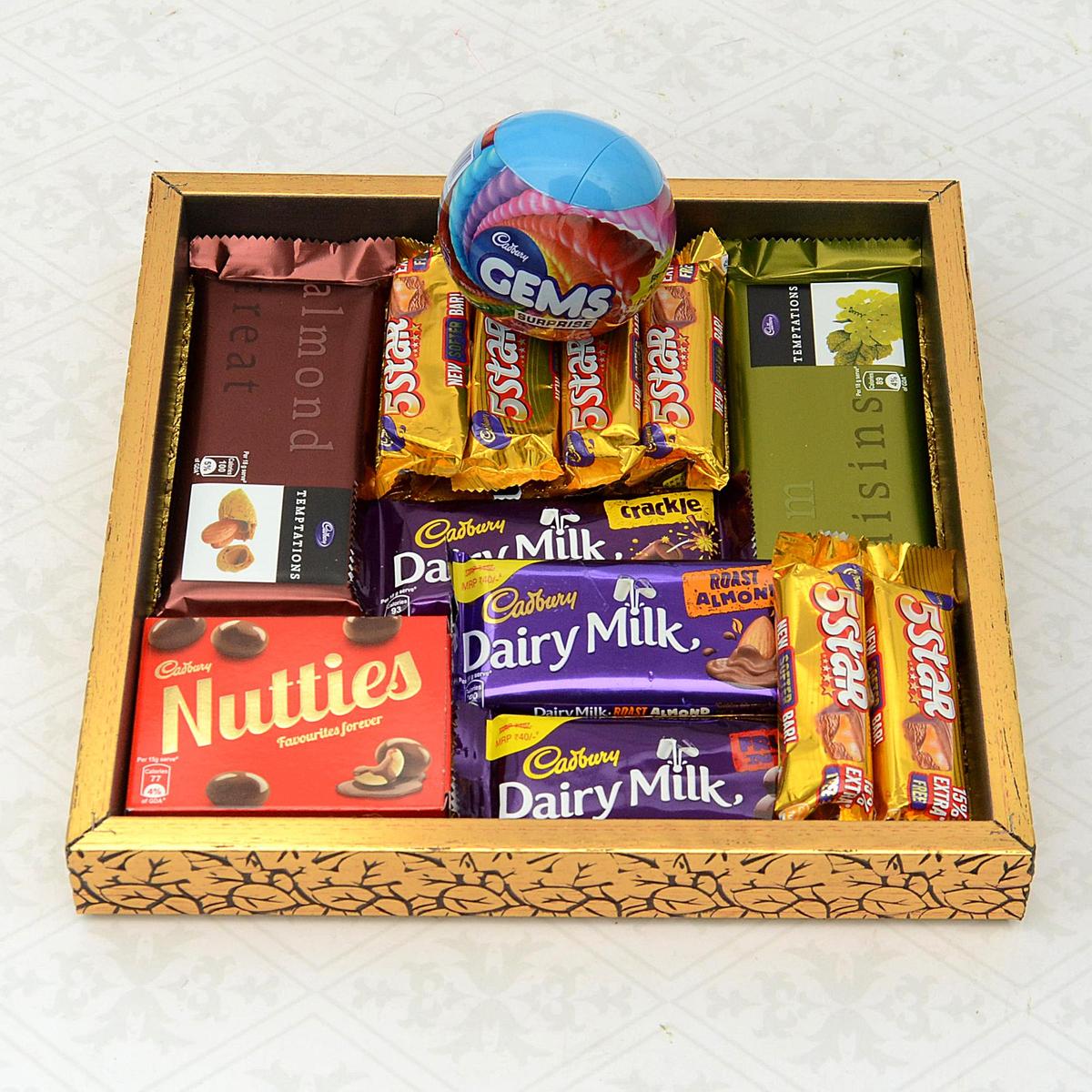 Square Thali of Chocolate | Rakhi & Chocolates