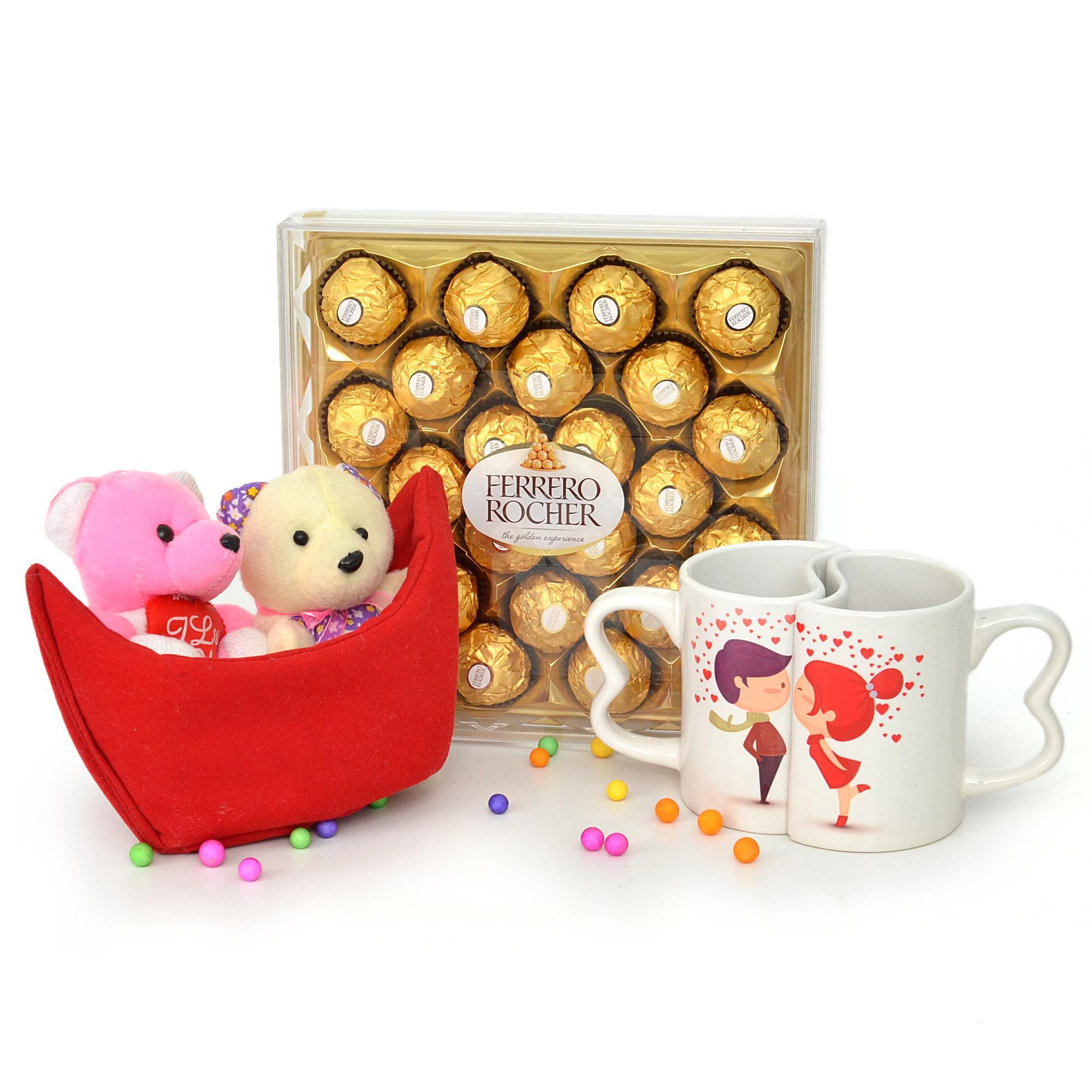 Ferrero Rocher with Teddy and Mug | Valentine Day