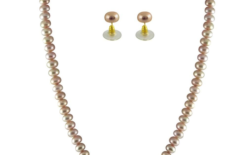 Single Line Pink Pearl Set, Jewellery