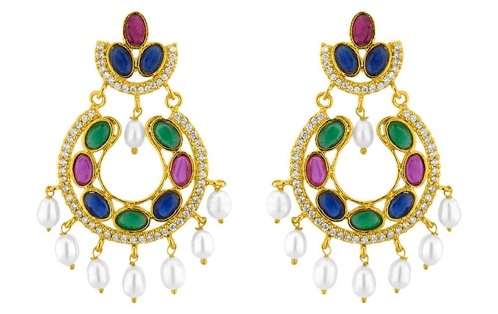 Sri Jagdamba Pearls Multi Colour Baalis, Jewellery