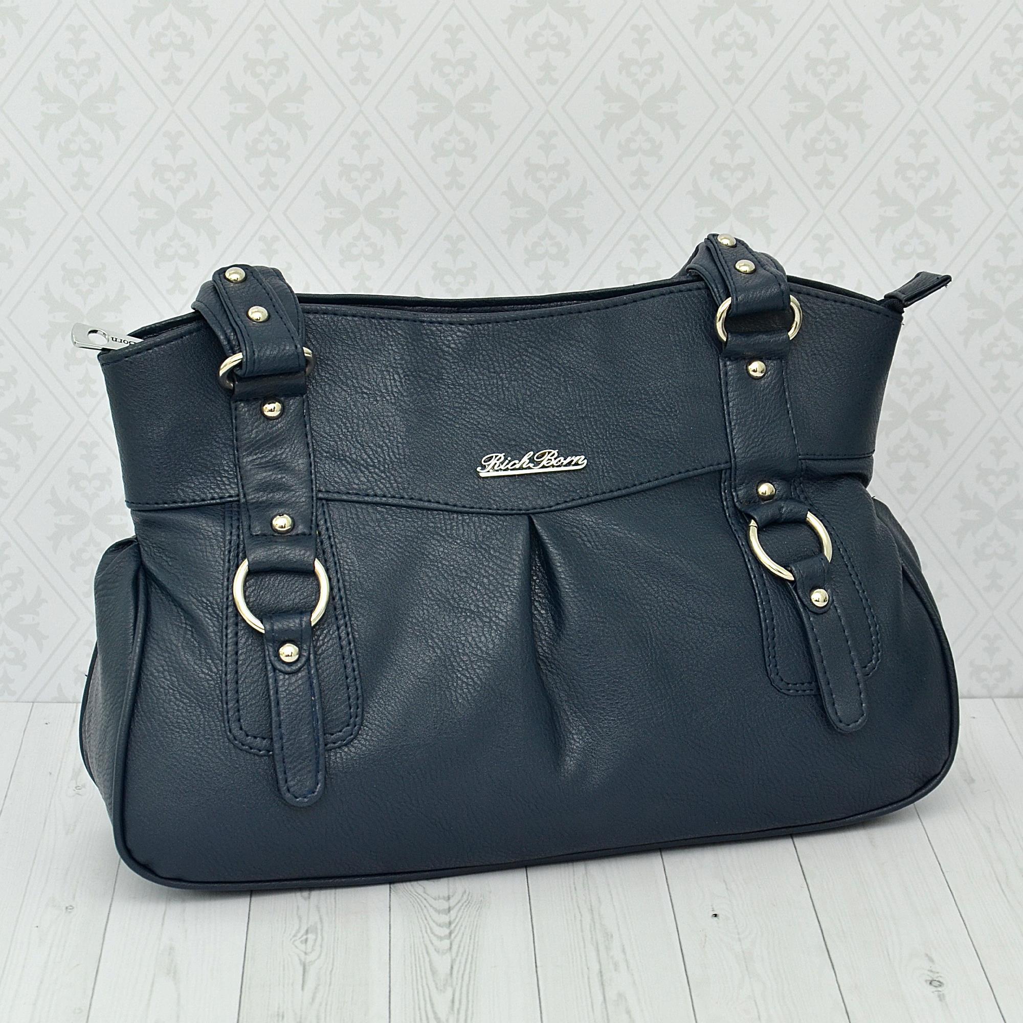 Dark Blue Handbag With Handle | Bags & Purses