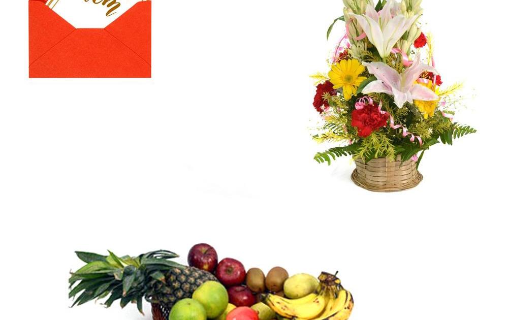 Flowers & Fruits Hamper | Flowers & Fruits