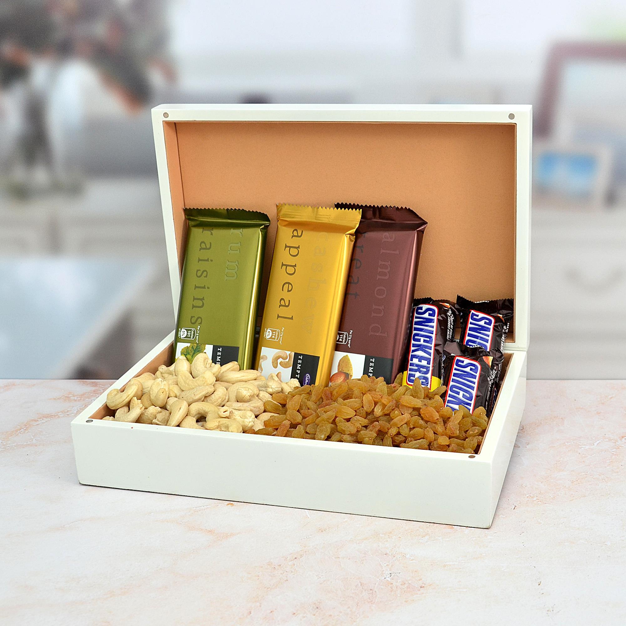 Kaju, Raisin, Temptation and Snickers | Gift Baskets