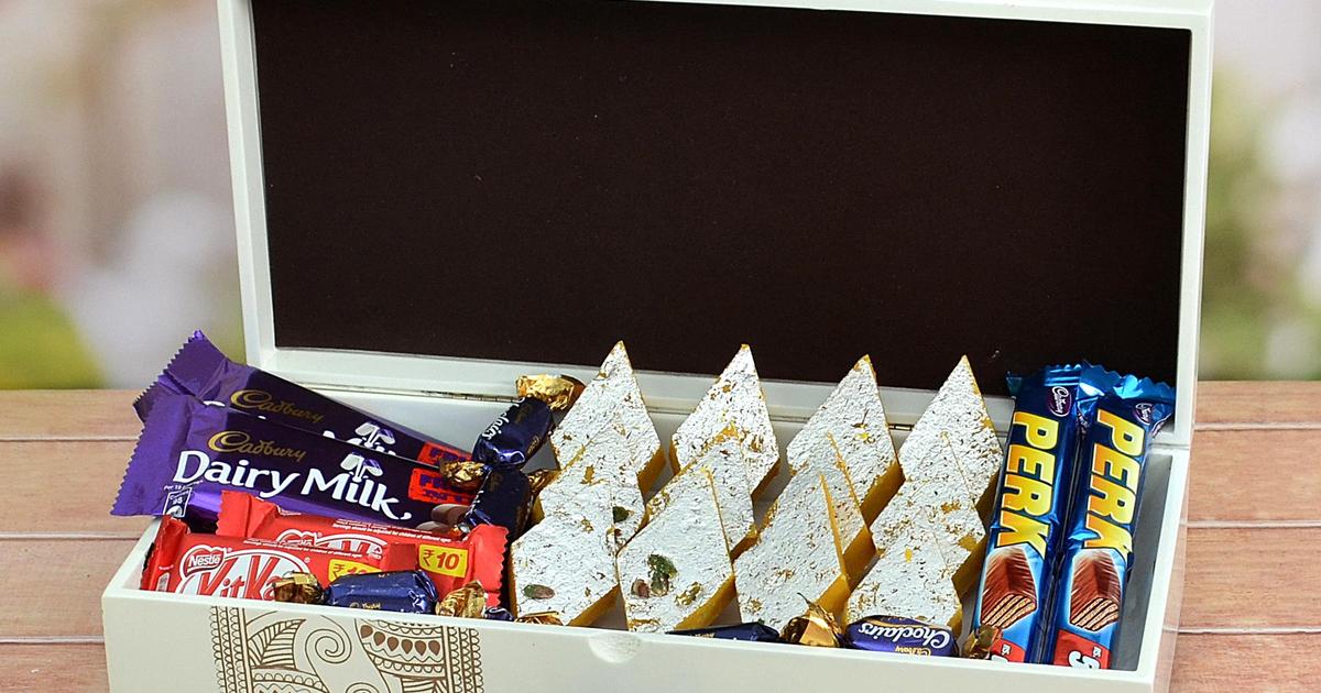 Dairy Milk & Kaju Kesar Barfi | Gift Baskets