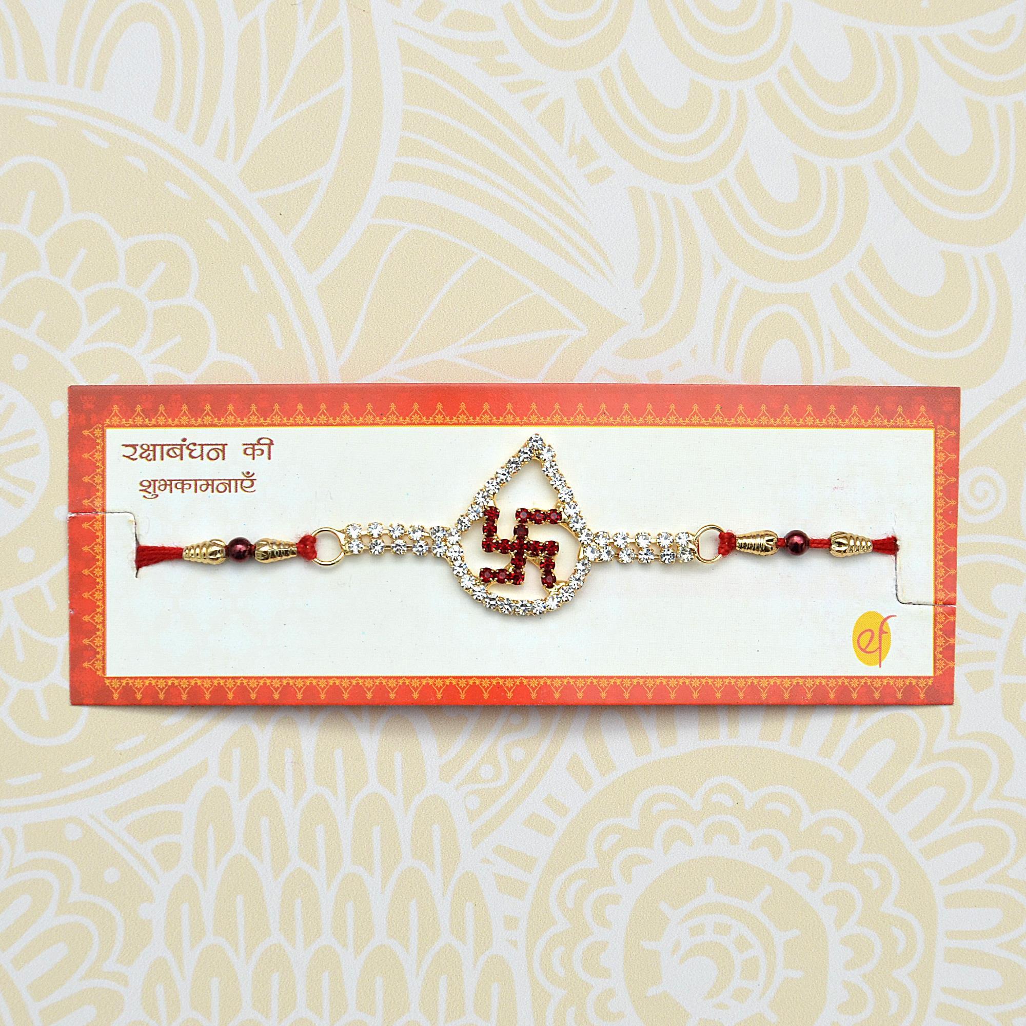 Swastik Stone Rakhi | Divine Rakhi