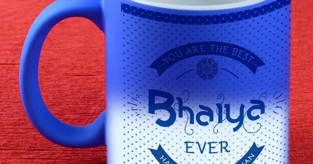 Non Personalized Blue Magic Mug, | Rakhi Special