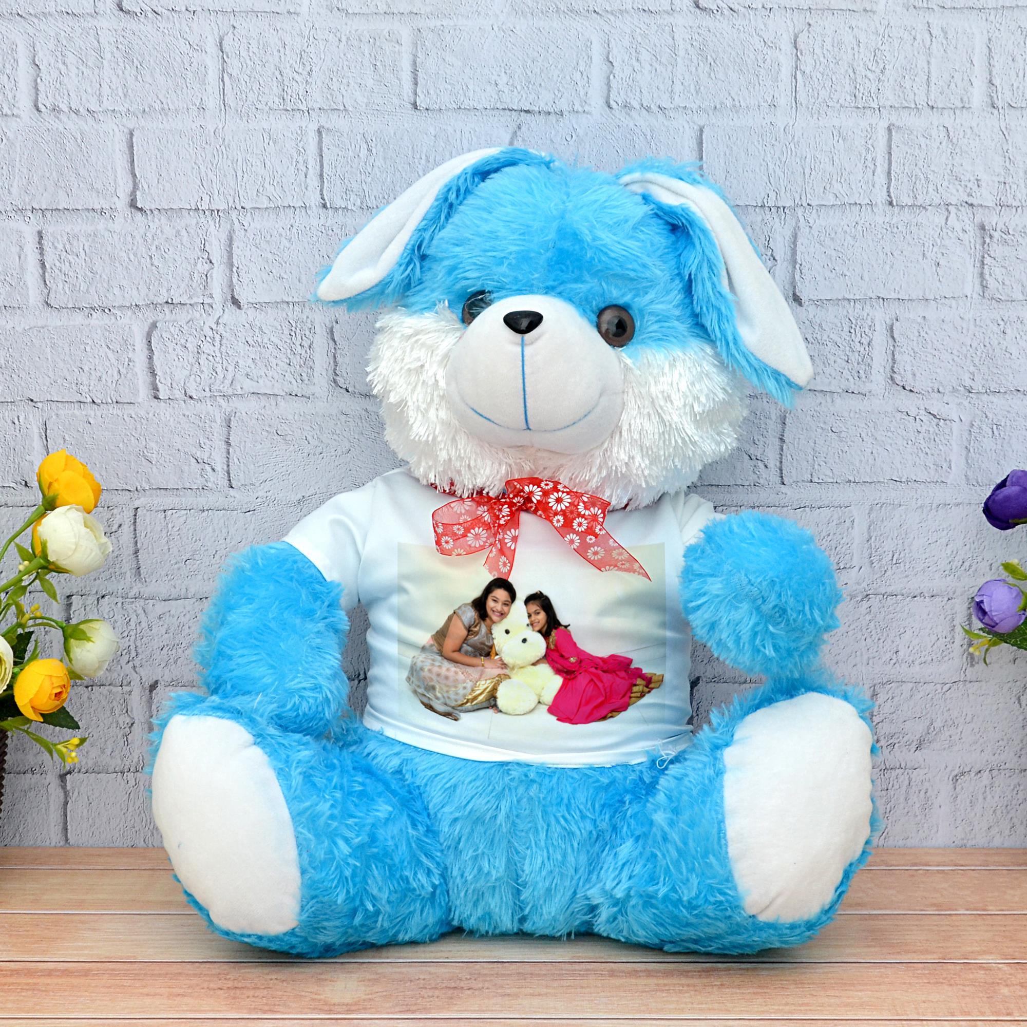 Blue Cute Teddy Rabbit | Personalized Teddy