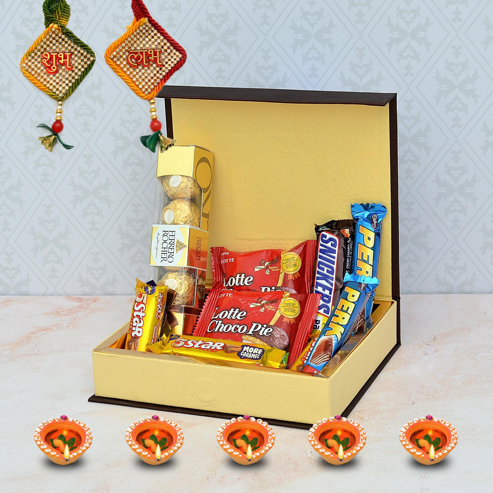 Diwali Ferrero Rocher, 5 Star, Snicker | Chocolate Hamper, Diwali