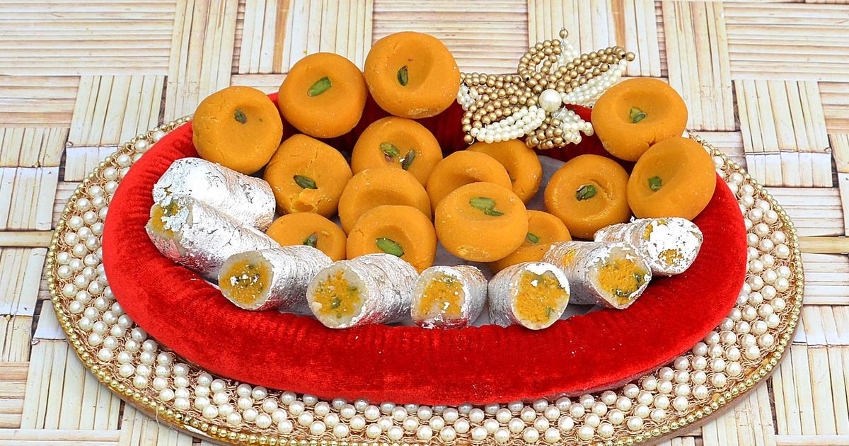 Kaju Roll & Peda Thali (Same Day) | Diwali Sweets Same Day