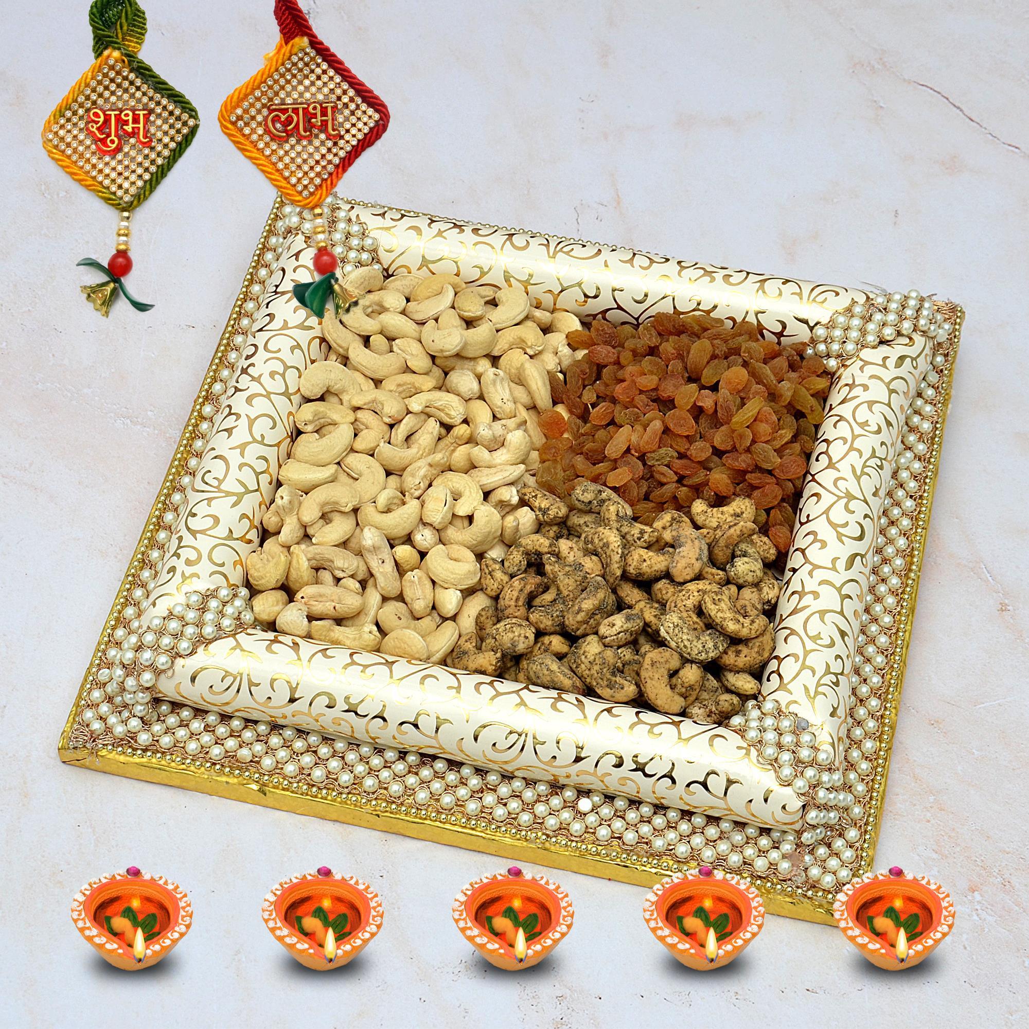 Diwali Dry Fruit Thali - Dry Fruits Thali | Diwali Gifts