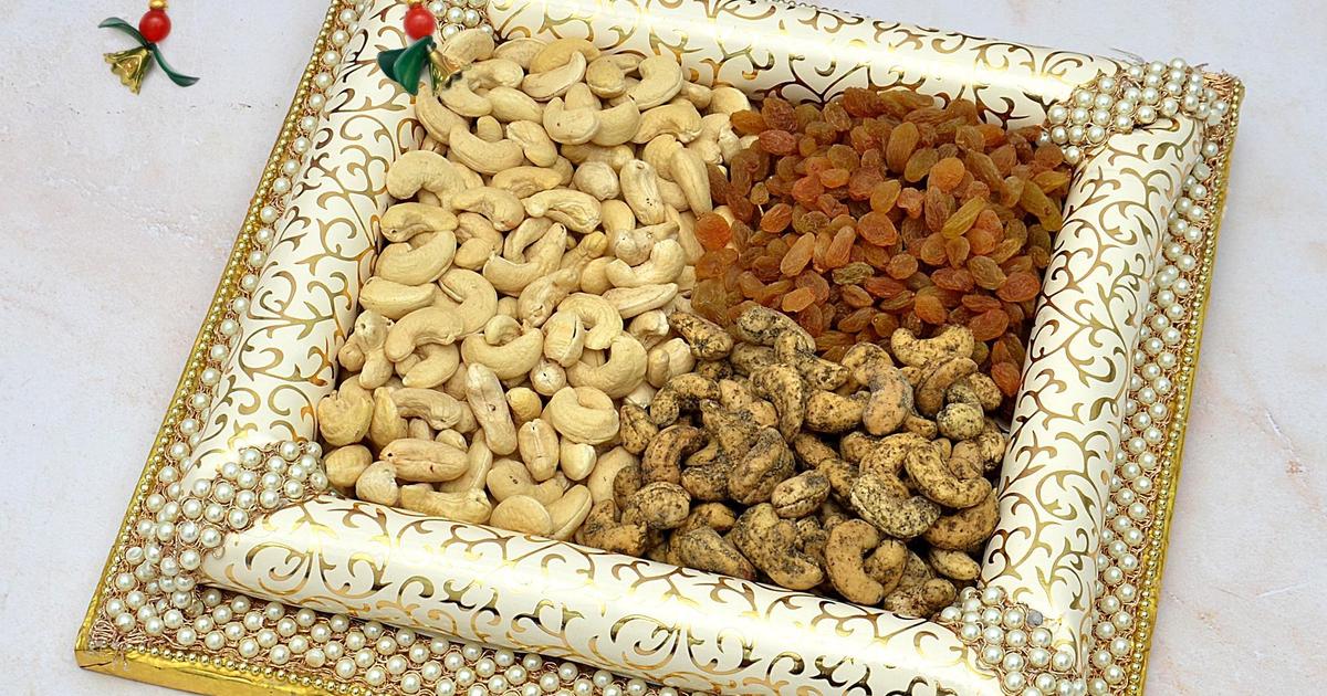 Diwali Dry Fruit Thali - Dry Fruits Thali | Diwali Gifts