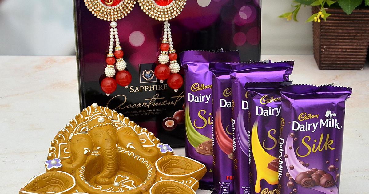 Panchmukhi Ganesh Diya, Subh Labh, Dairy Milk | Diwali Gifts