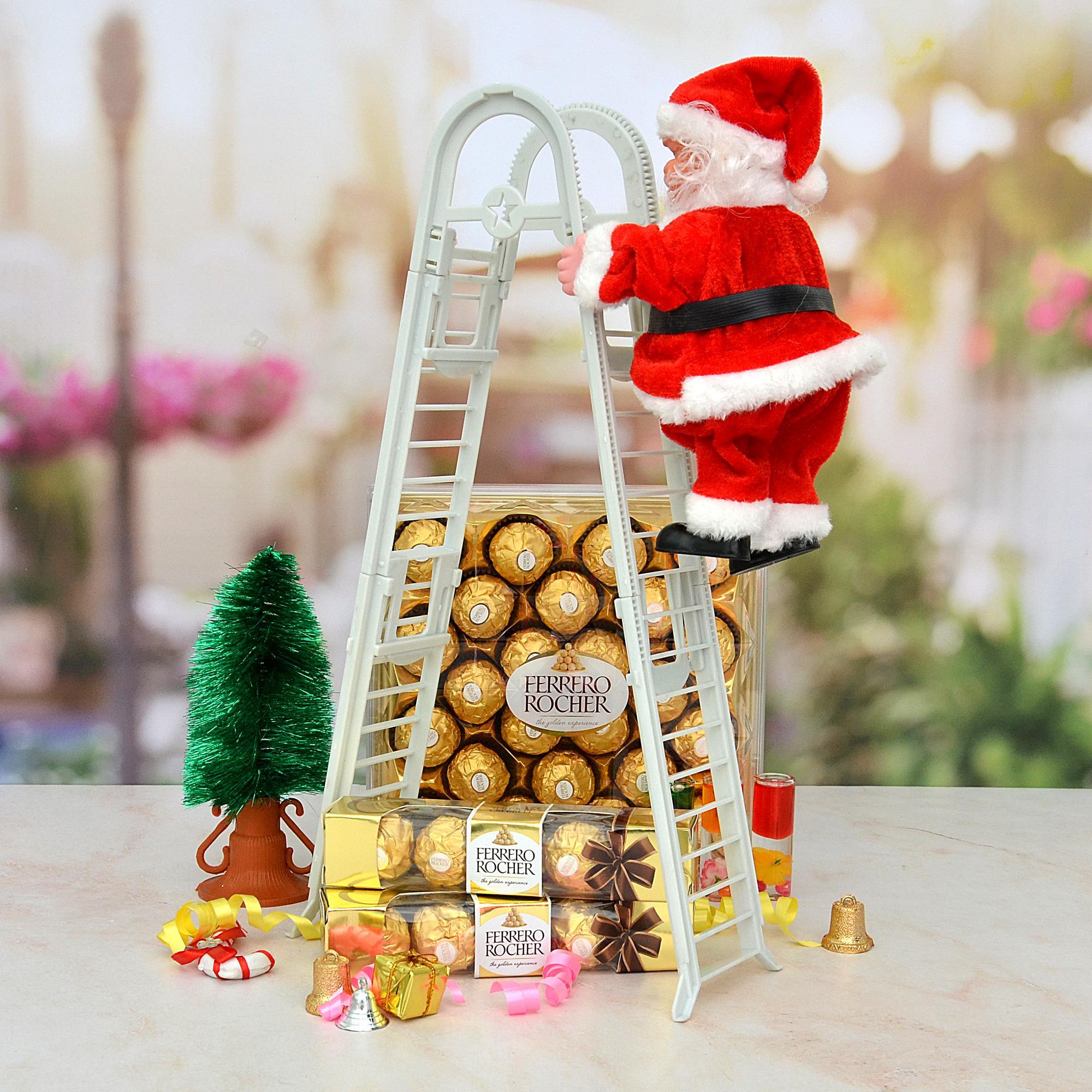 Santa Electronic Toy, Ferrero Rocher & tree | Christmas