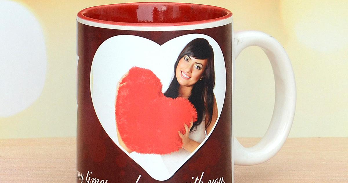 Only You Inner Red Personalized Mug, Personalized Photo Mugs