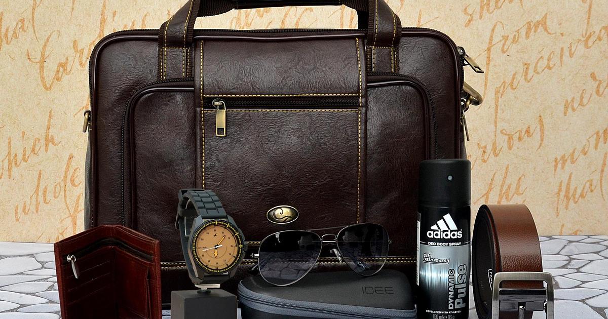 Mens Portfolio Bag Combo | Gift Baskets