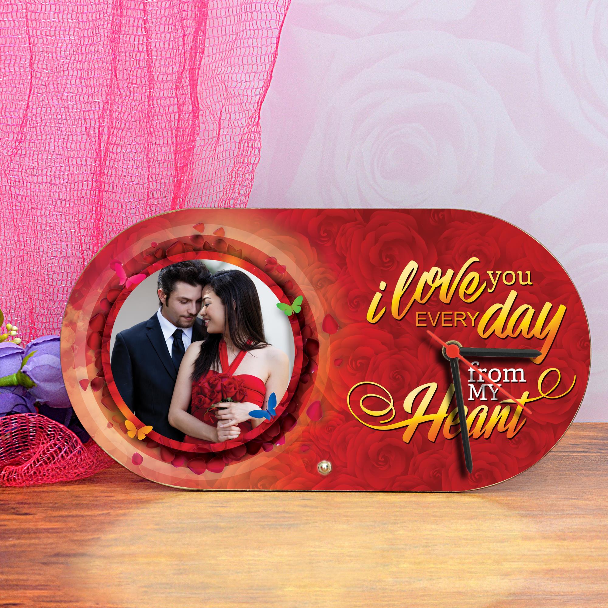 Personalized Love You Clock | Valentine Photo Gifts