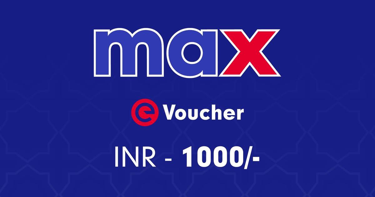 Max E-voucher Rs. 1000 | Max Gift Cards
